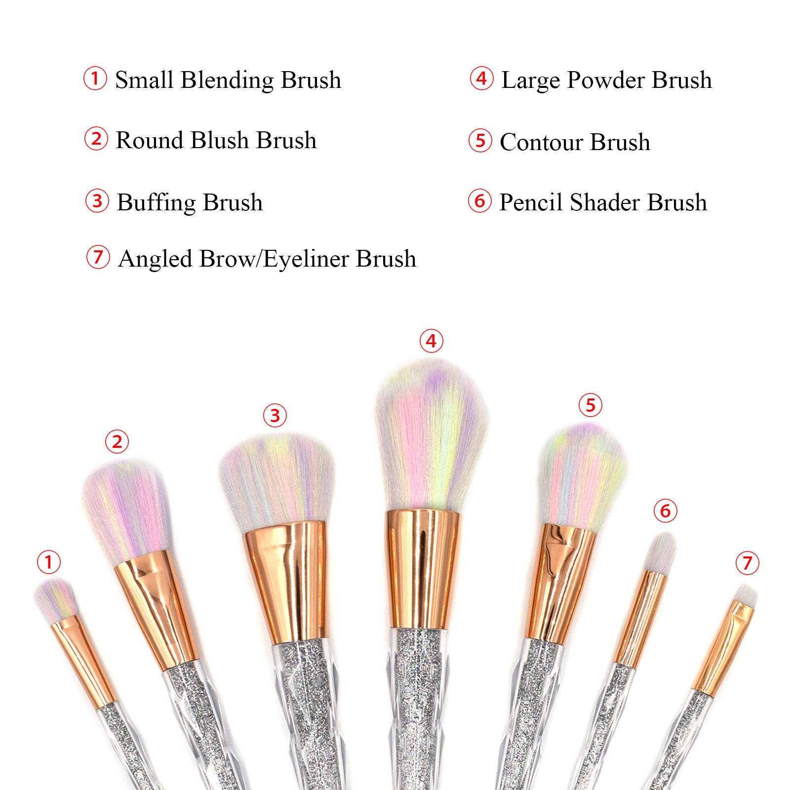 Glistening Makeup Brushes Set – Dolovemk Beauty