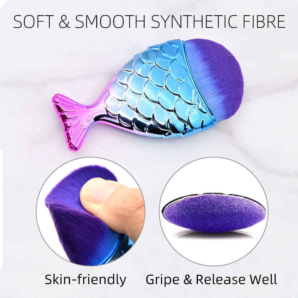 Fish tail Makeup brush foundation make-up brush – Dolovemk Beauty