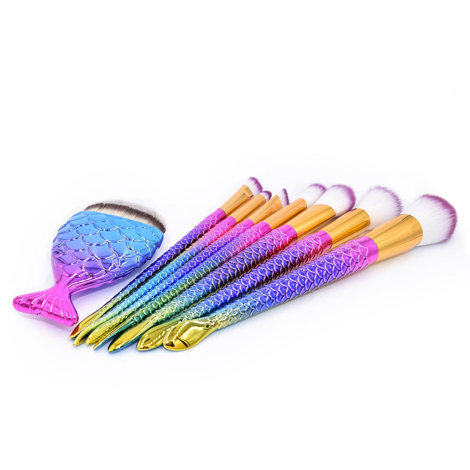 Colorful Mermaid Brushes Set – Dolovemk Beauty