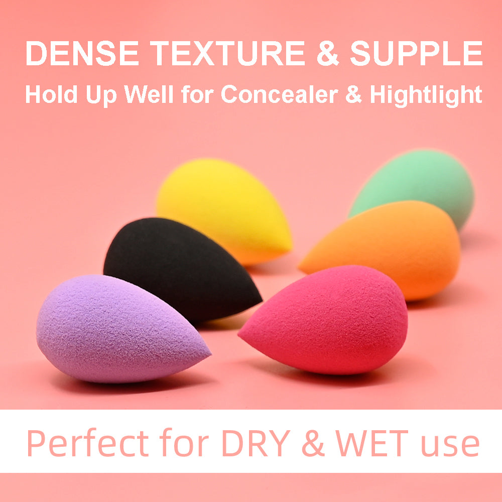 Mini Teardrop-Shaped Non-Latex Beauty Blenders | 6-Color Precision Eye ...